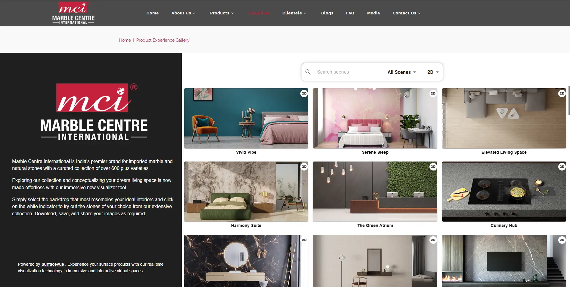 MCI Driving new age stone buying experiences with SURFACEVUE